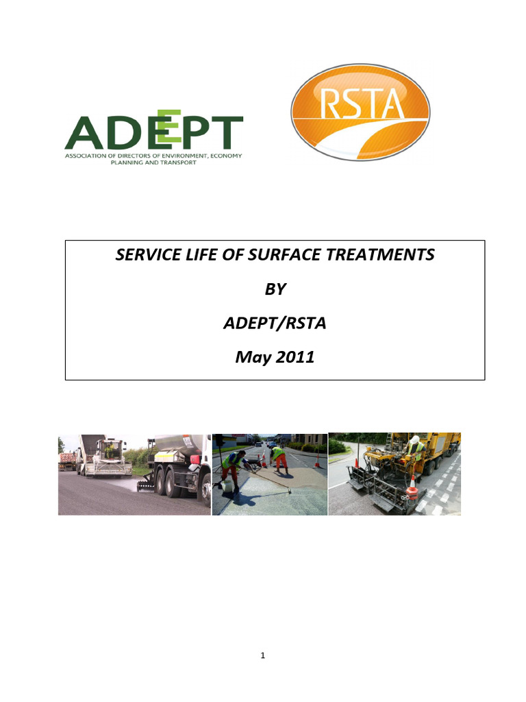 RSTA ADEPT Service Life Document | PDF | Road Surface | Road