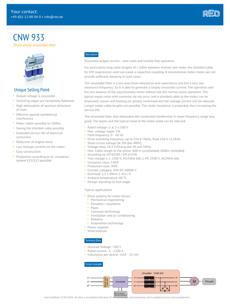Sine Wave Filter | PDF