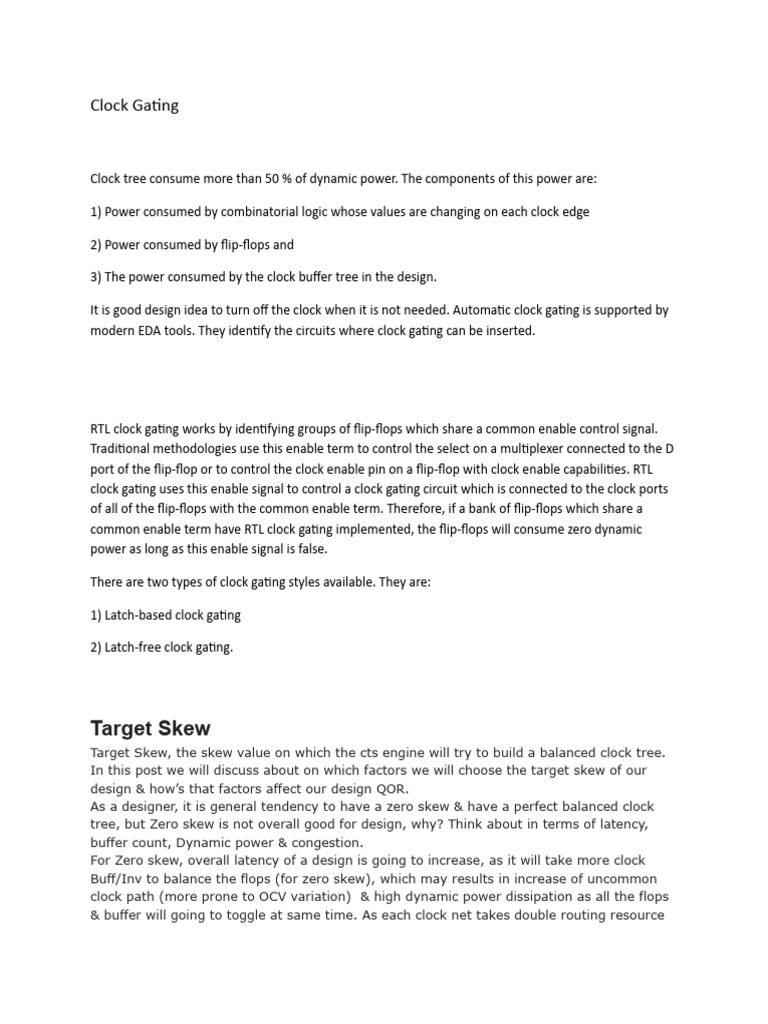 ClockGating Cts | PDF | Digital Electronics | Electronic Design