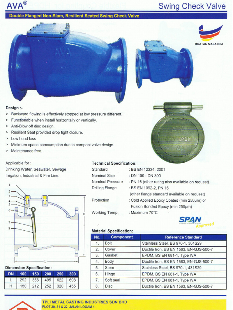 AVA Swing Check Valve | PDF