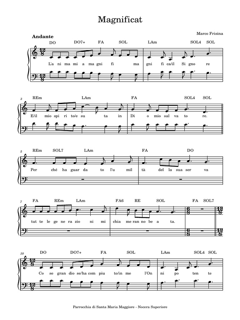 Magnificat Frisina Adattato | PDF