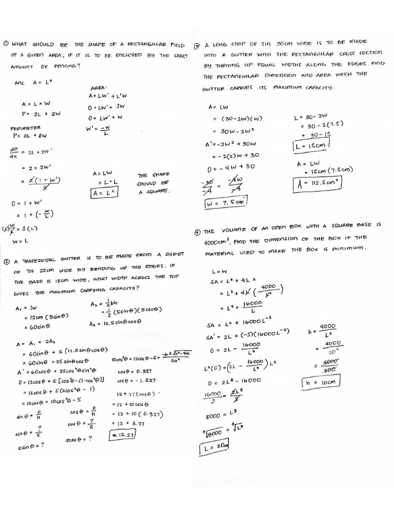 Maxima And Minima Applications Pdf