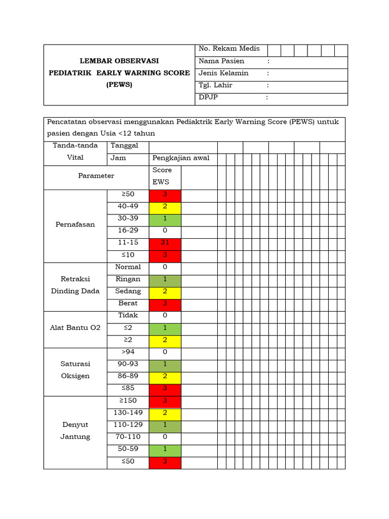 Lembar Ews Anak Baru | PDF