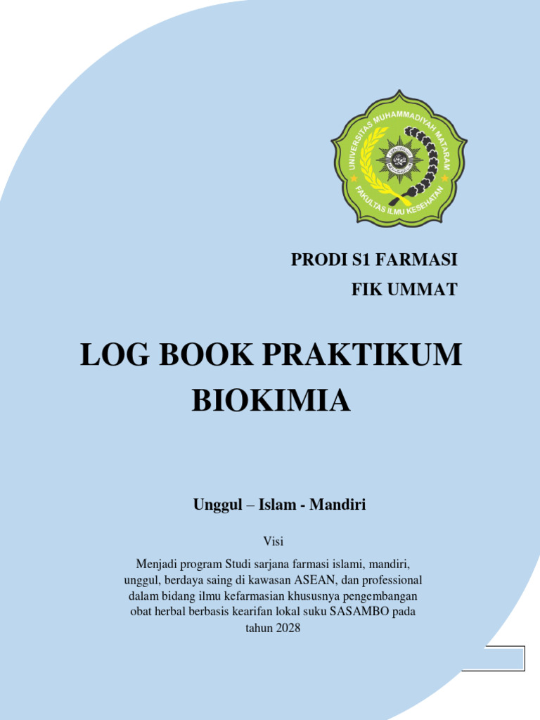Log Book Praktikum S1 Biokimia | PDF