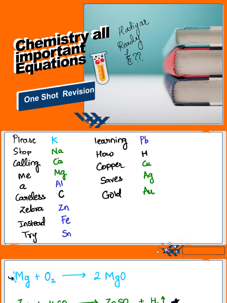 Chemistry All Important Equations | PDF