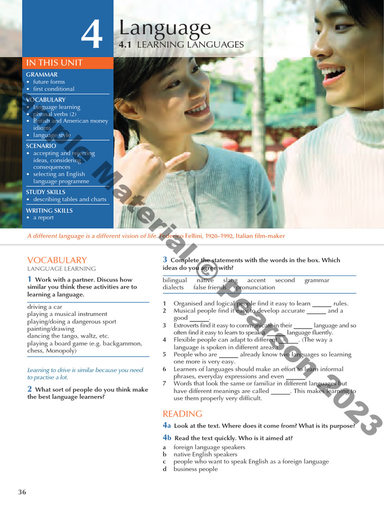 New Language Leader INT U4 - Coursebook | PDF | English Language | Foreign Language