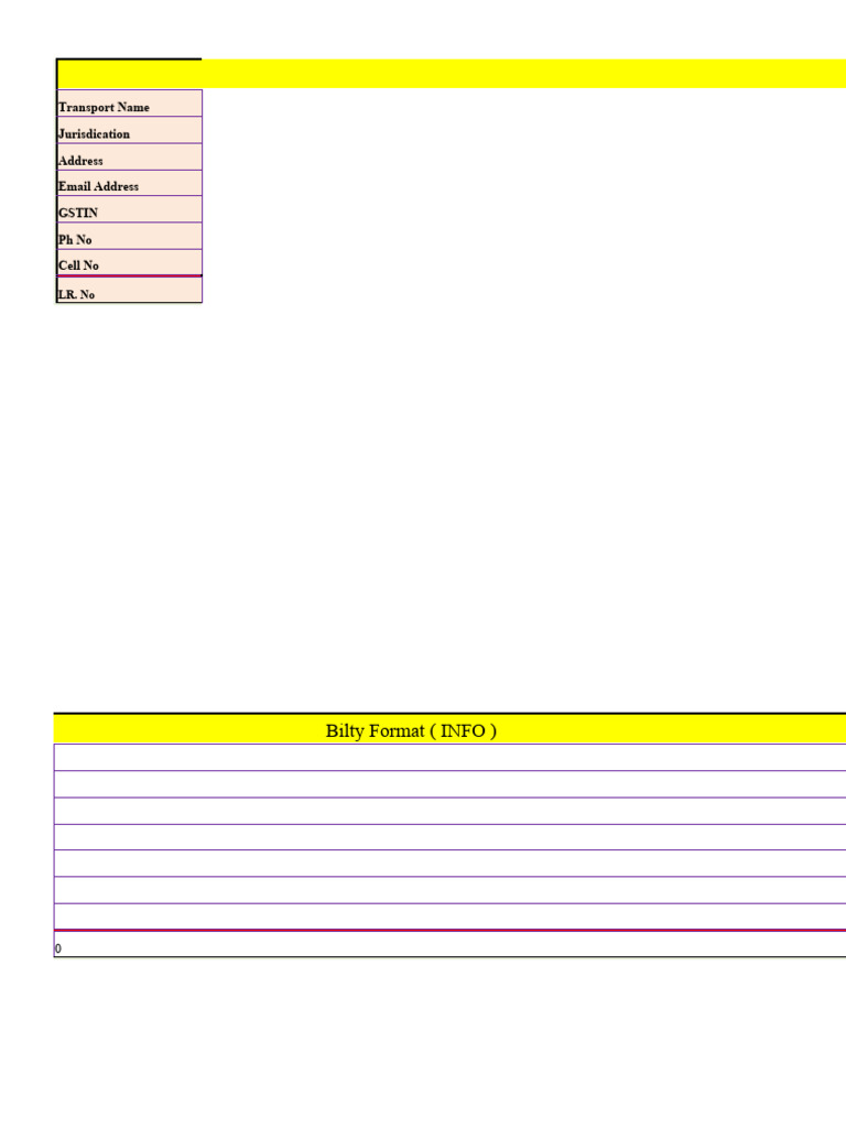 Bilty Formate 1 | PDF | Service Industries | Public Finance