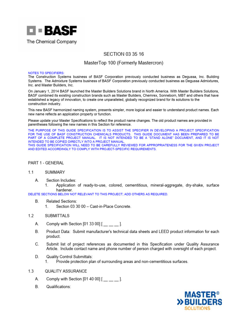 basf-mastertop-100-gs | PDF