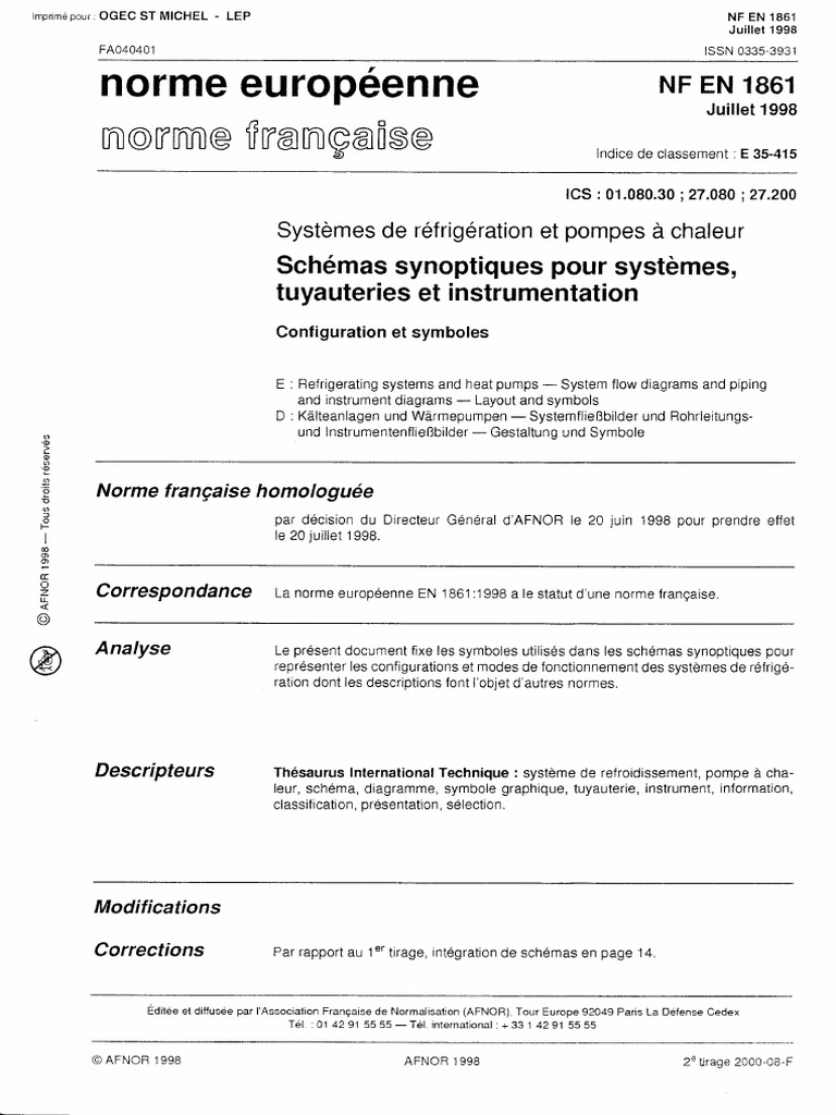 NF EN1861 extrait | PDF