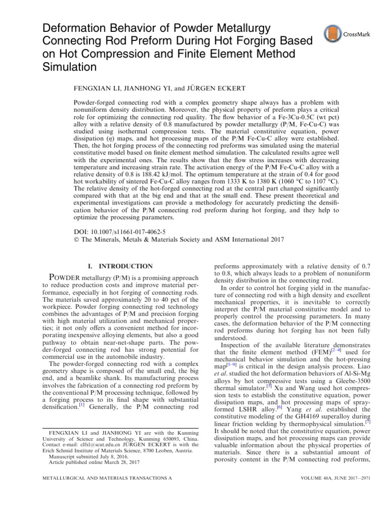 Connecting Rod Design | PDF