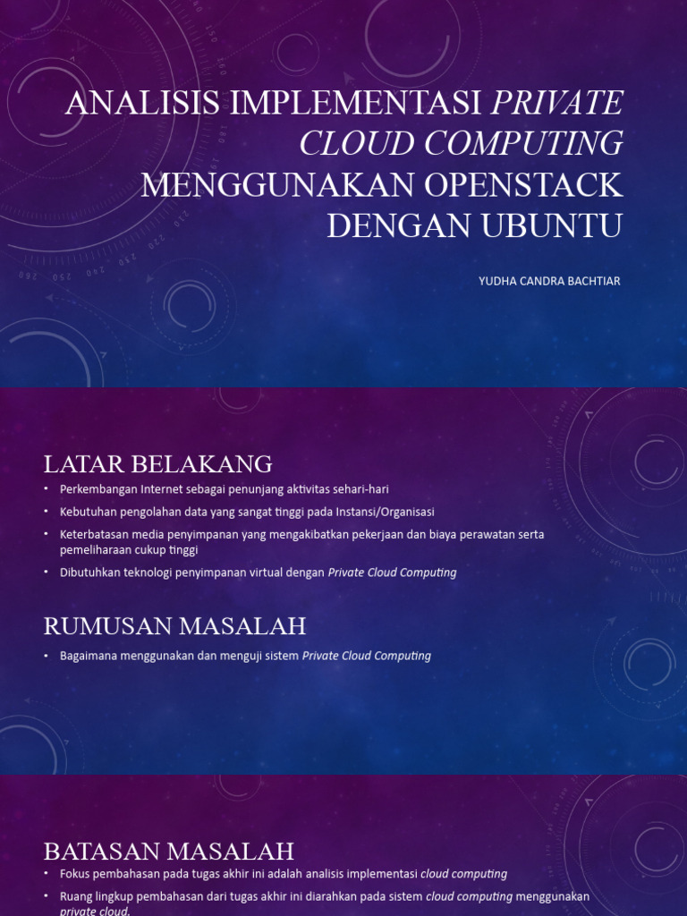 Analisis Implementasi Private Cloud Computing Menggunakan OpenStack ... Analisis Implementasi Private Cloud Computing Menggunakan OpenStack ...