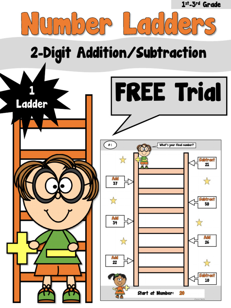 Number Ladders Orange | PDF