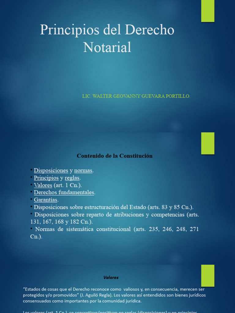Principios Del Derecho Notarial | PDF Principios Del Derecho Notarial | PDF