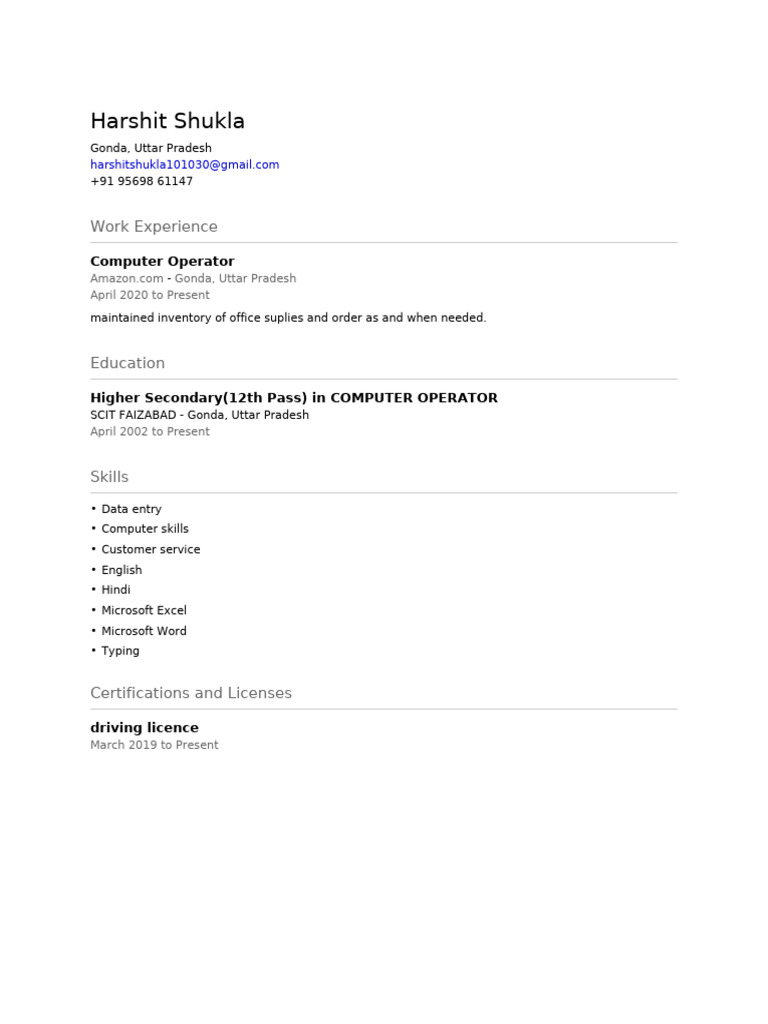 Harshit Shukla | PDF