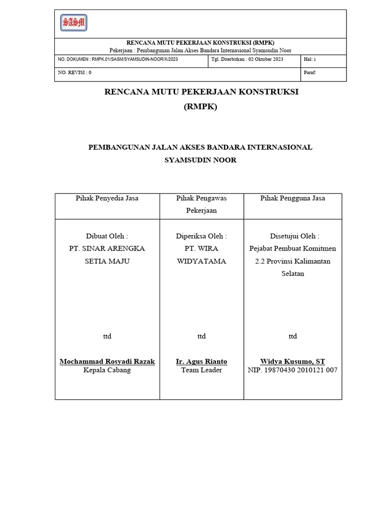 RMPK Bandara Pt. Sinar Arengka Setiamaju | PDF | Komputer