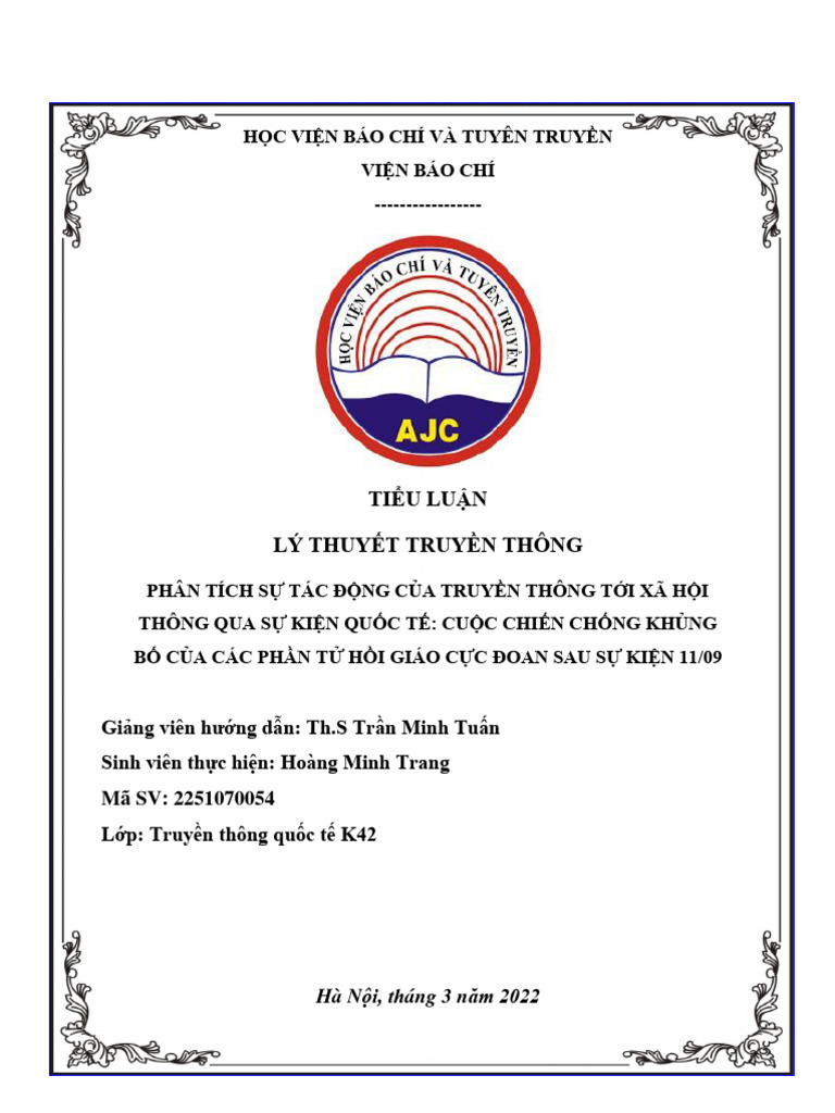 Tiểu luận LTTT AJC | PDF