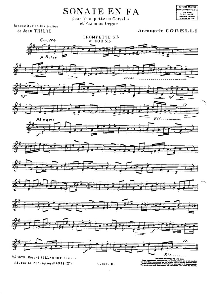 Corelli, Sonata en Fa | PDF