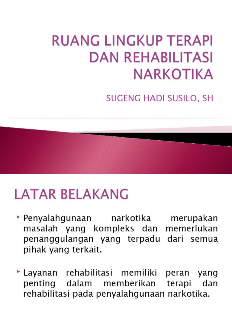 Ruang Lingkup Terapi & Rehabilitasi | PDF