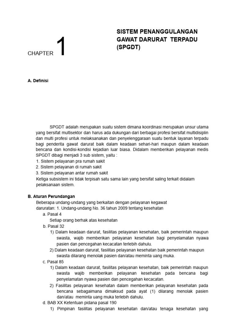 SPGDT Dan Sistem Rujukan | PDF