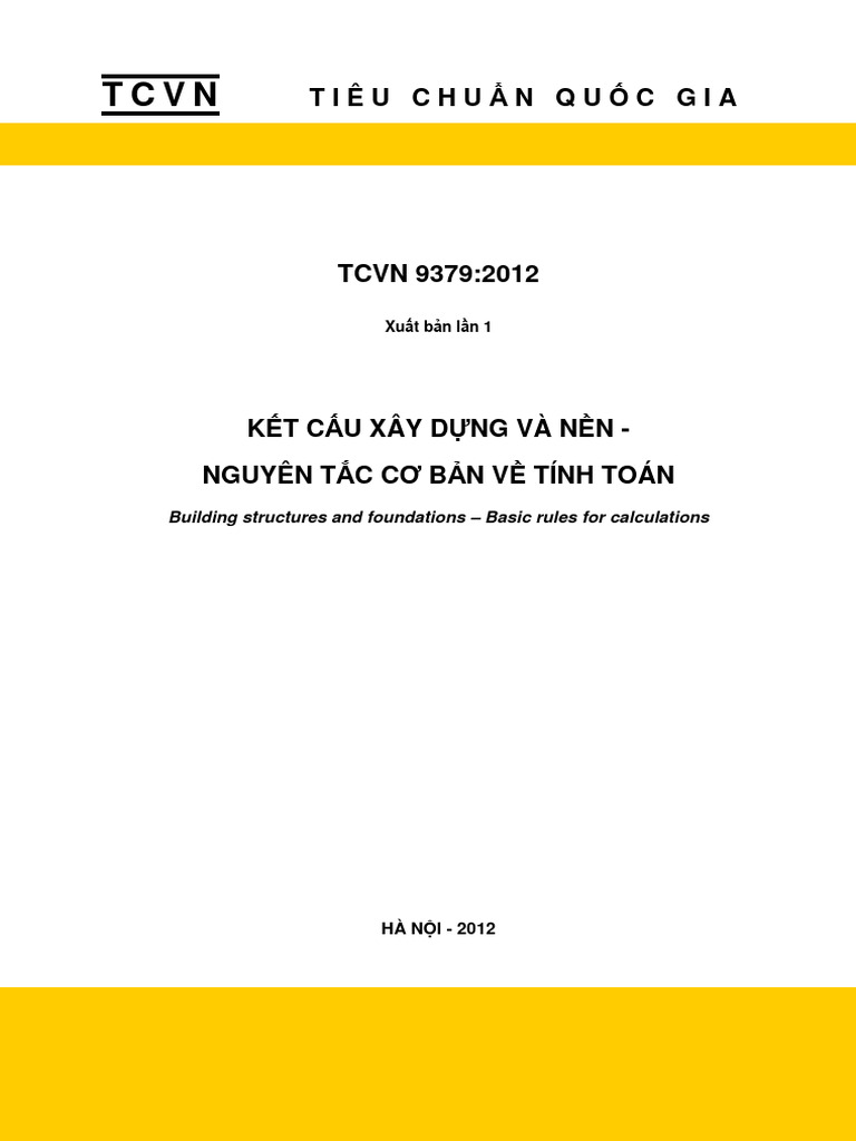 05.TCVN 9379-2012 - Ket Cau Xay Dung Nen - Nguyen Tac Co Ban Ve Tinh Toan | PDF