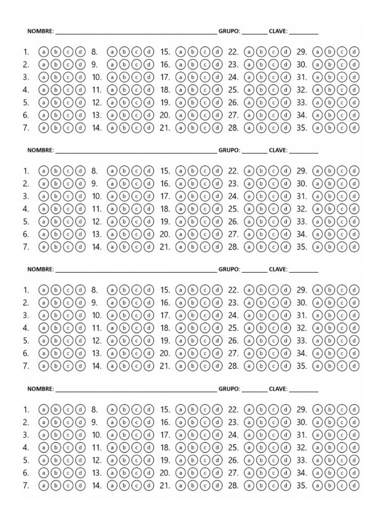 Hoja de Respuesta 35 | PDF