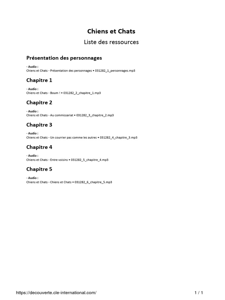 Liste Des Ressources | PDF
