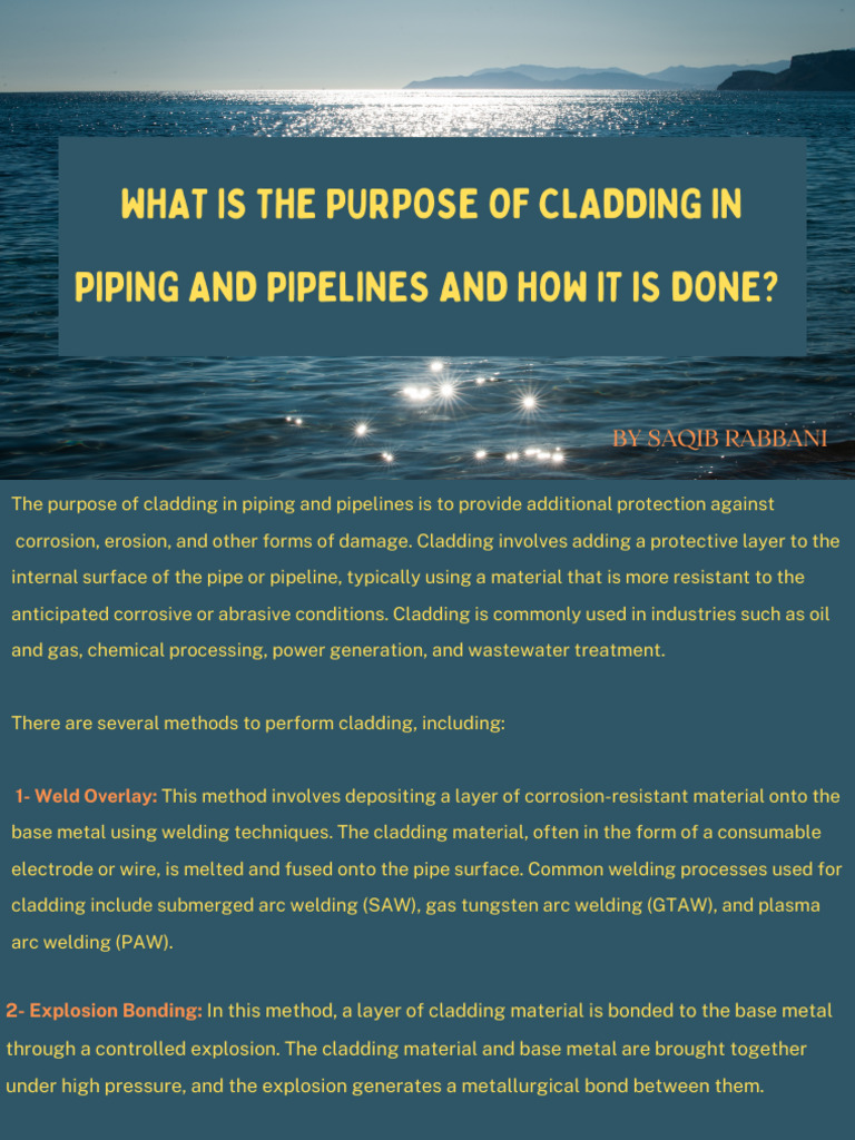 Cladding in Piping & Pipelines | PDF | Technology & Engineering