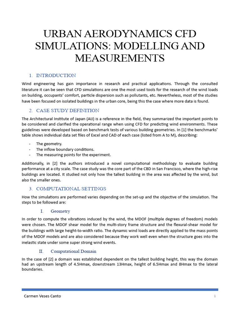 Urban Aerodynamics | PDF | Computational Fluid Dynamics | Wind Tunnel