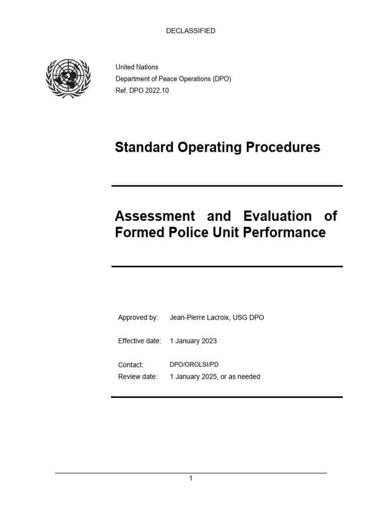 2023.10 REVISED SOP On Assessment and Evaluation of FPU Performance | PDF