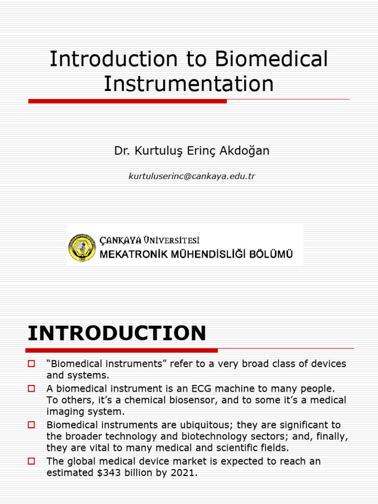 Lecture1_Introduction to Biomedical Instrumentation | PDF