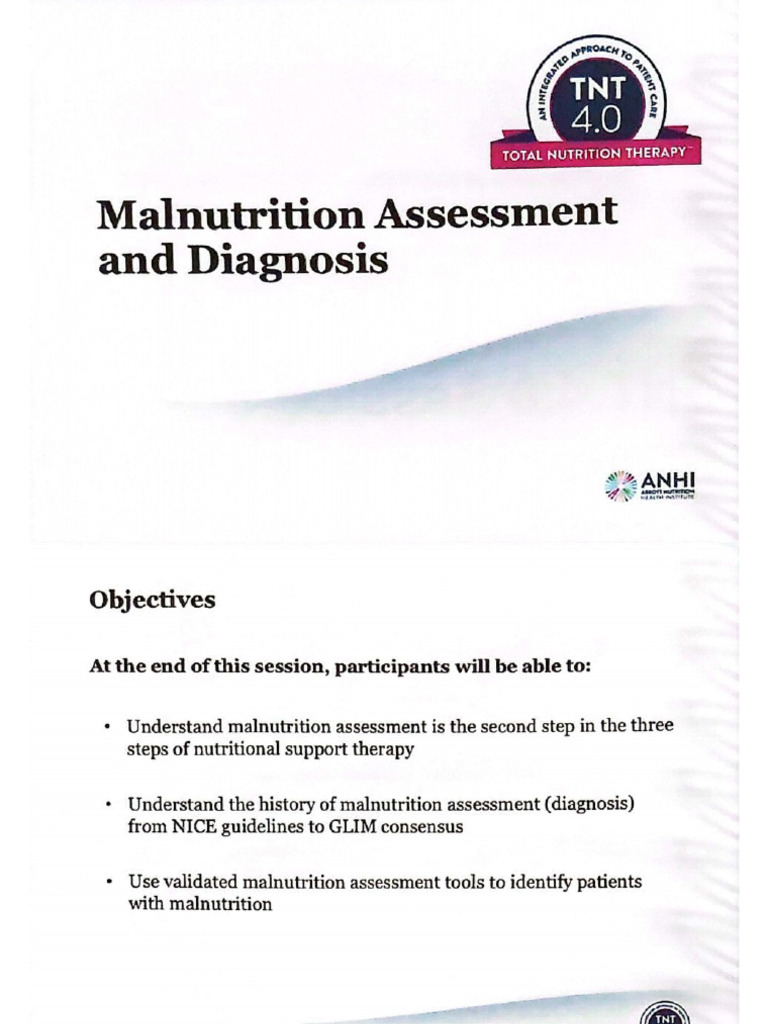 Malnutrition Assesment and Diagnosis | PDF