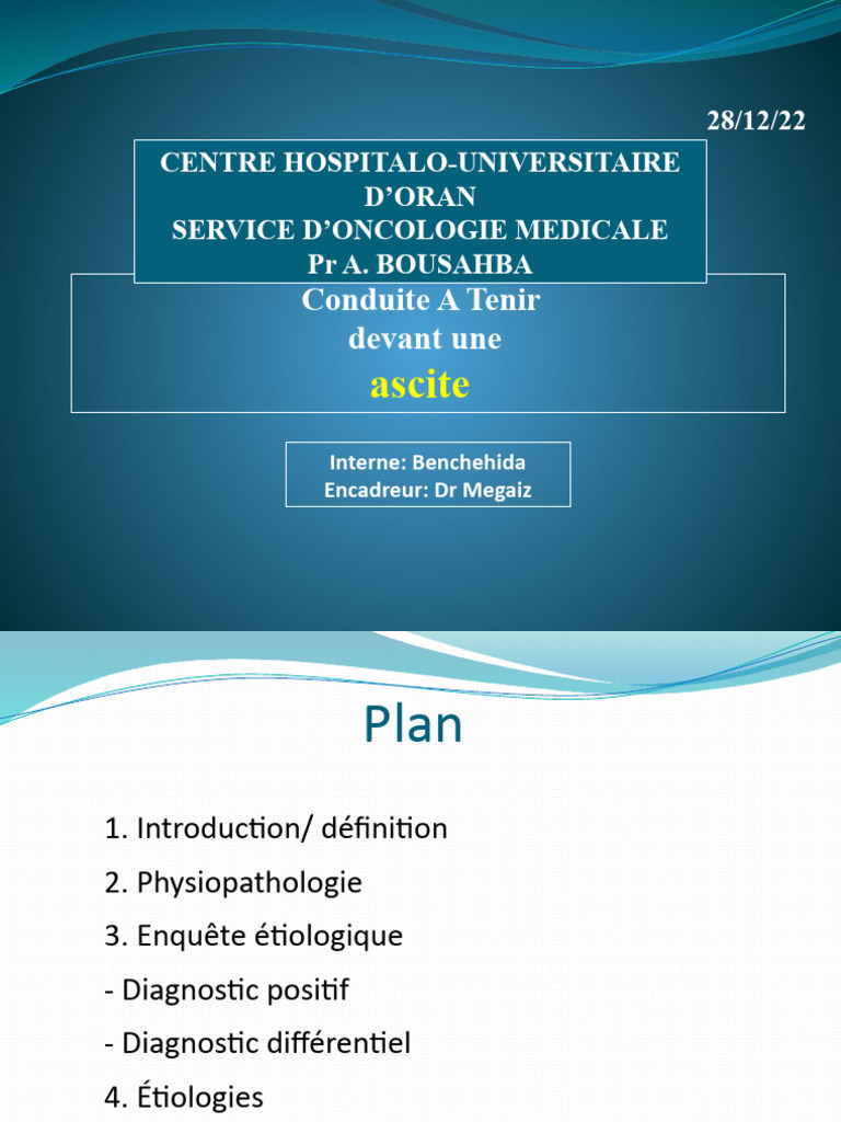 CAT Devant Ascite | PDF | Épidémiologie | Médecine