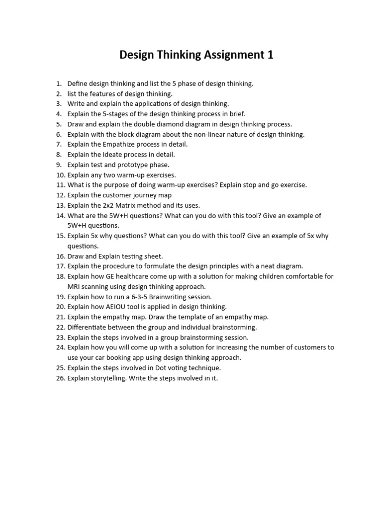 Assignment 1_Design thinking | PDF