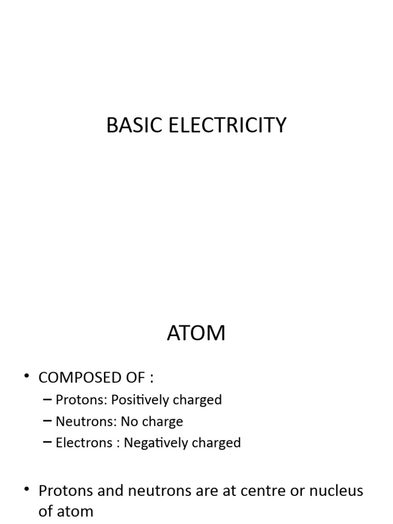 Basic Electricity | Pdf