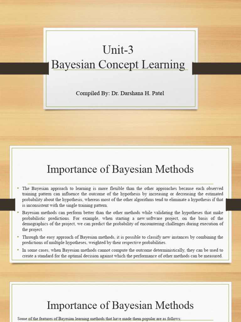 Unit-3 AML (Bayesian Concept Learning) | PDF | Bayesian Inference ... Unit-3 AML (Bayesian Concept Learning) | PDF | Bayesian Inference ...
