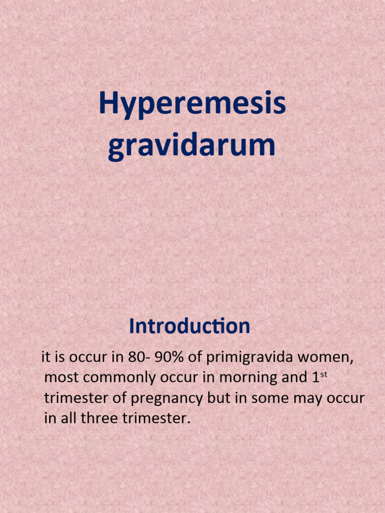Hyperemesis Gravidarum | PDF