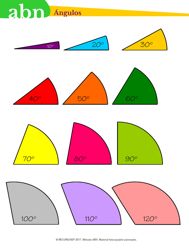 Ángulos Complementarios y Suplementarios Material Manipulativo | PDF