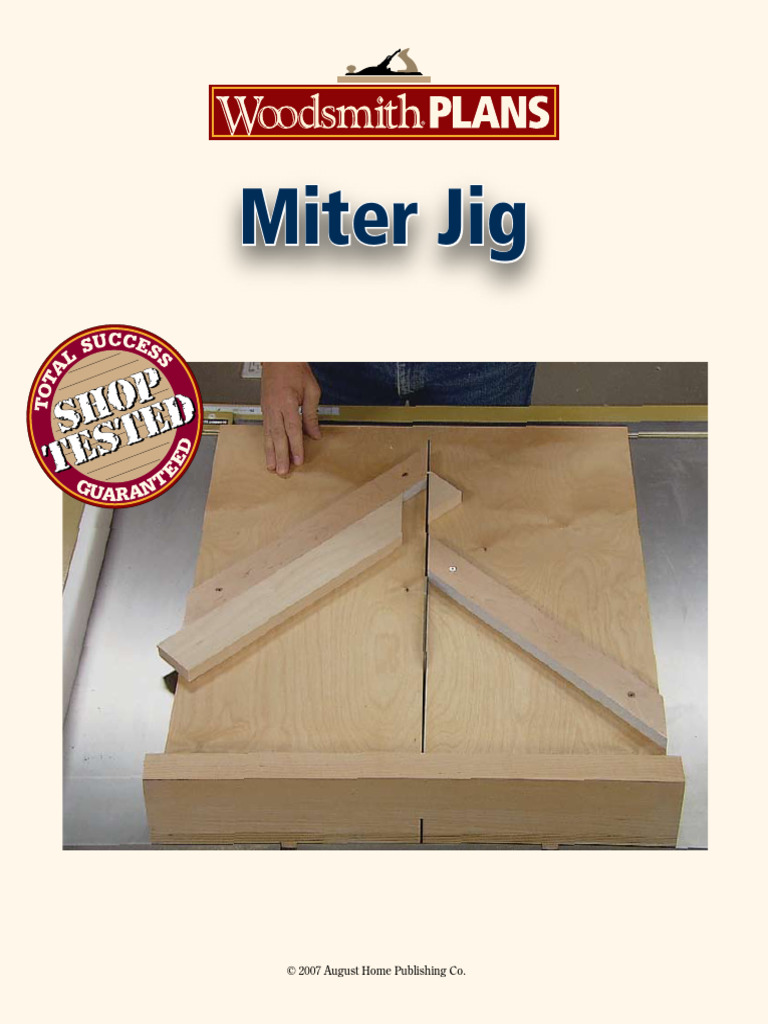 Woodworking Miter Jig Guide | PDF