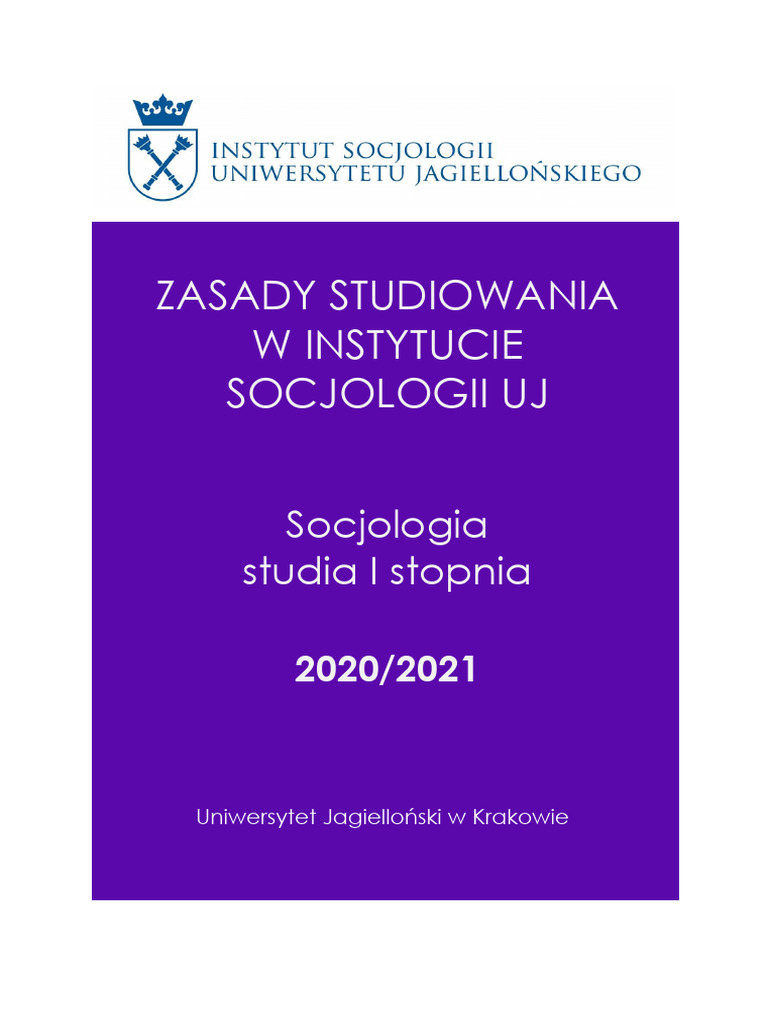 I Stopien Uj Socjo | PDF