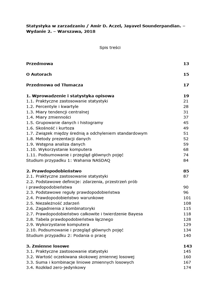 100000307393_Aczel_StatystykaWZarzadzaniu | PDF