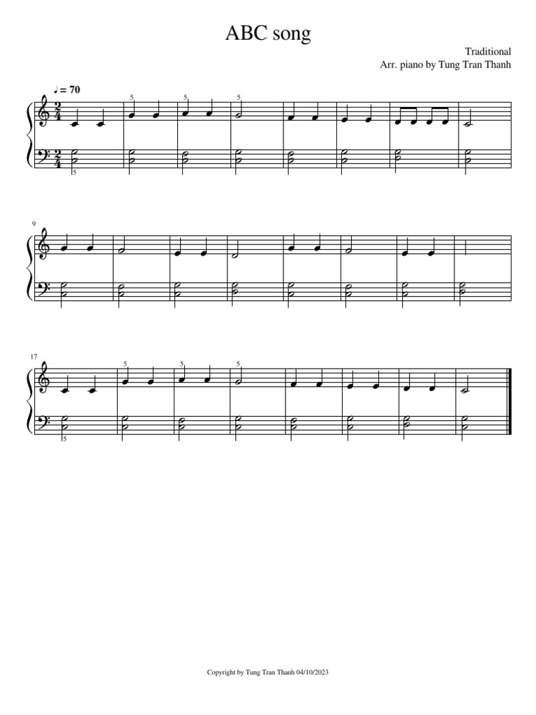 ABC song-piano | PDF