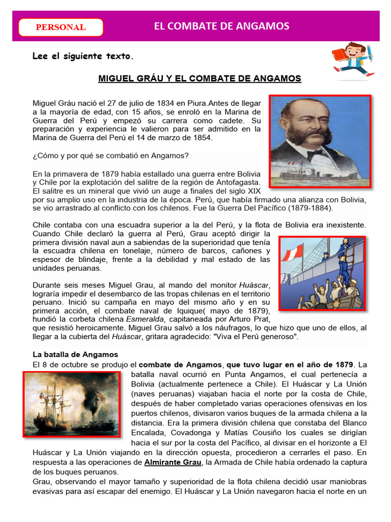 D3 A3 FICHA PS. El Combate de Angamos | PDF