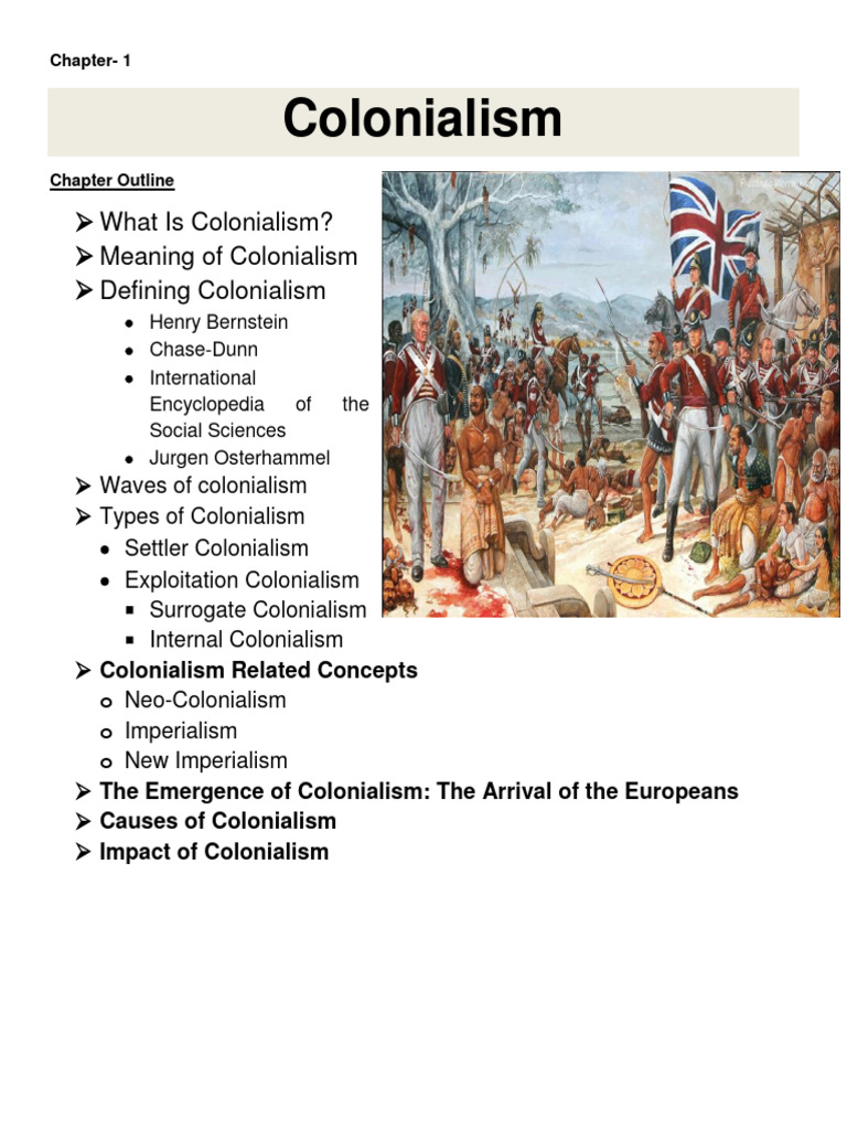Chapter. 1 Colonialism | PDF | Colonialism | Imperialism