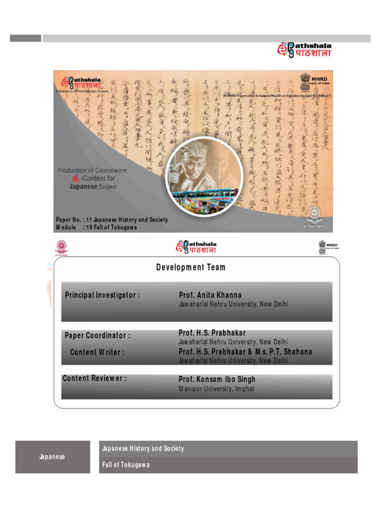The Fall of Tokugawa Shogunate PDF | PDF | Samurai | Empire Of Japan