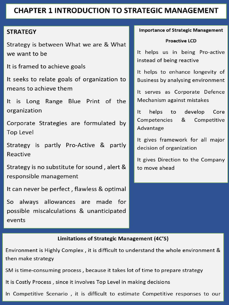 Chapter-1-Introduction-of-Strategic-Management | PDF
