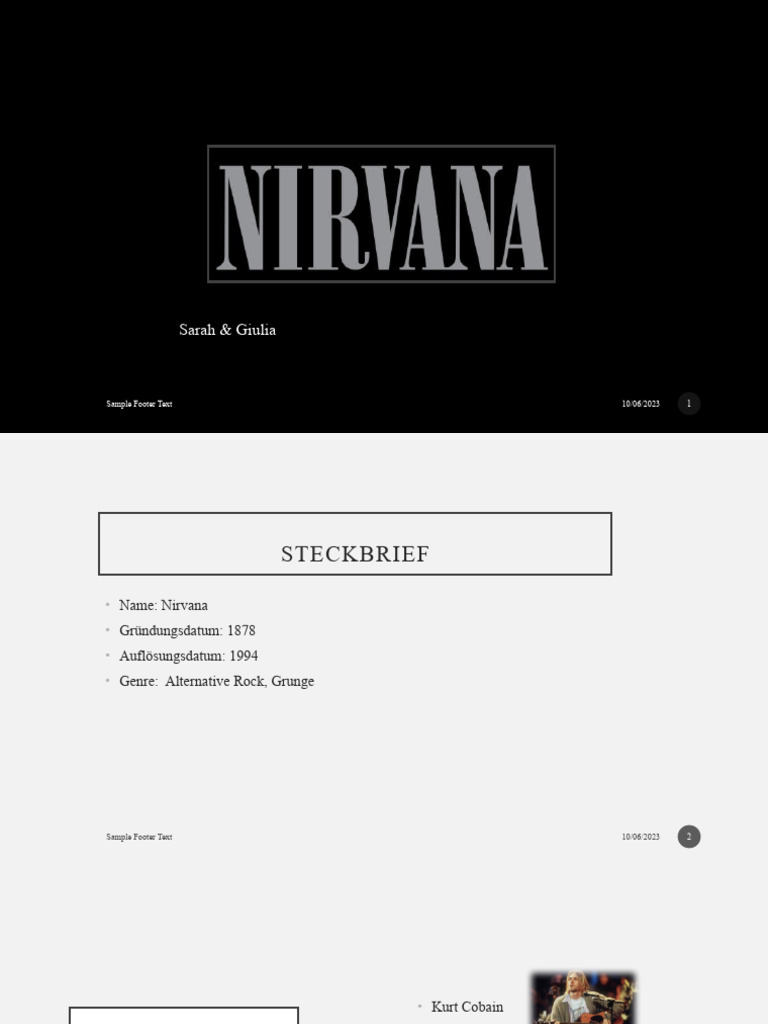 Präsentation Musik NIRVANA | PDF