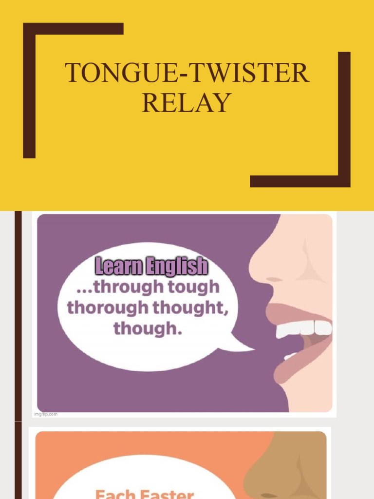 Tongue Twister Relay | PDF