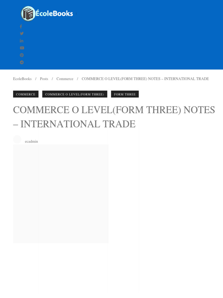 [ecolebooks.com] COMMERCE O LEVEL(FORM THREE) NOTES – INTERNATIONAL ...