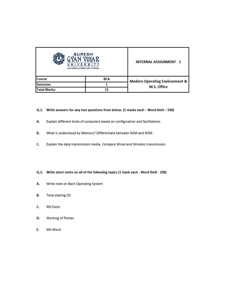 Modern Operating Environment & | PDF