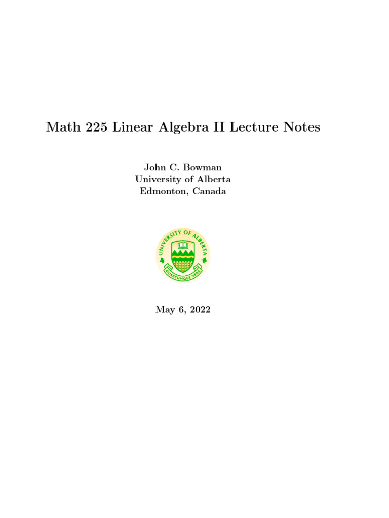 Linear Algebra 2 | PDF